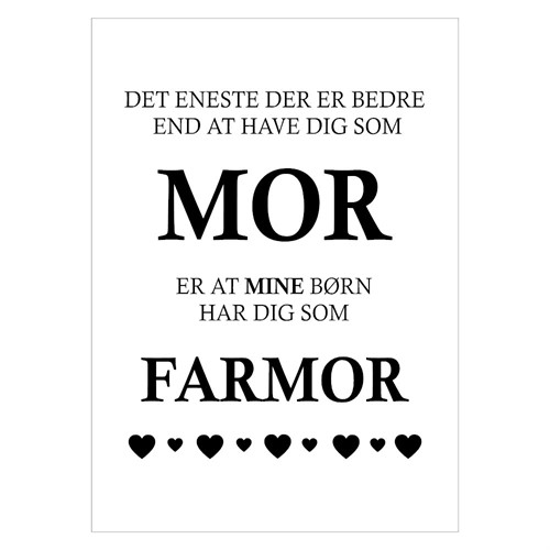 Plakat til din mor. Plakater billig fragt hos SOHU.